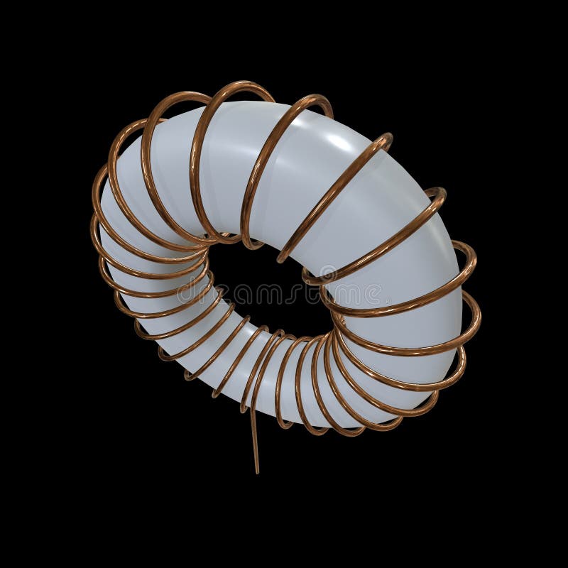 Toroidal Magnetic Field Lines . Fusion Energy.Circular Rings Flow Stock ...