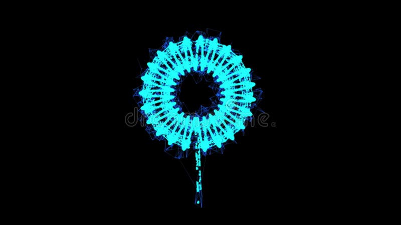 Toroidal Coil Inductor Wireframe Low Poly Mesh Stock Footage - Video of ...