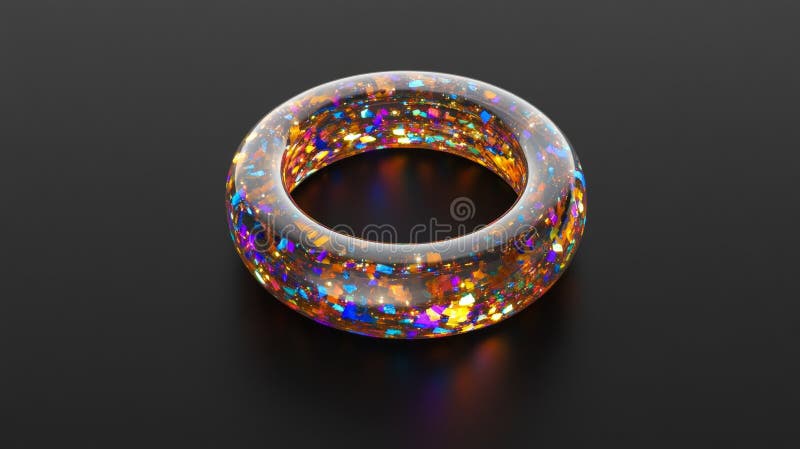 A Toroidal Structure with Internal Lighting Stock Image - Image of ...