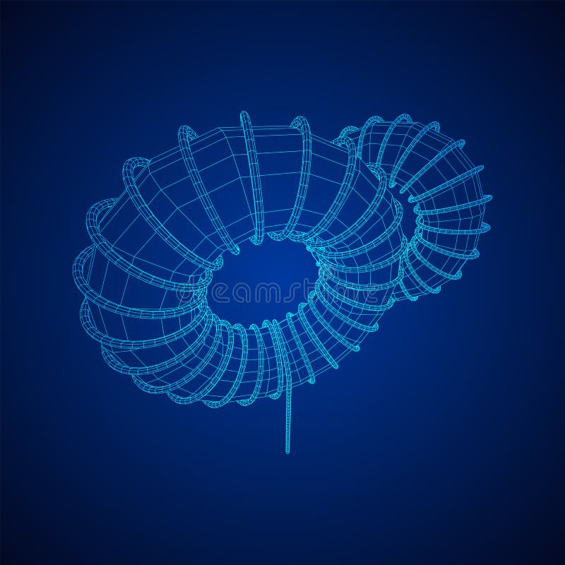 Toroidal индуктор катушки иллюстрация вектора. иллюстрации ...