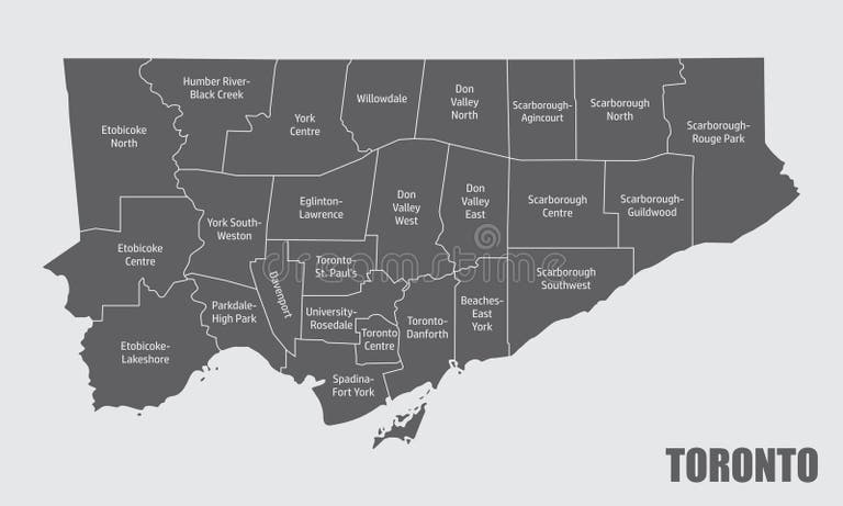 Greater Toronto Area Map Stock Illustrations – 85 Greater Toronto Area ...