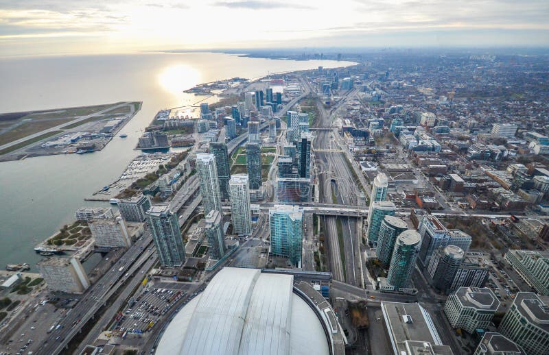 Toronto aerial view stock image. Image of landmark, place - 83796801