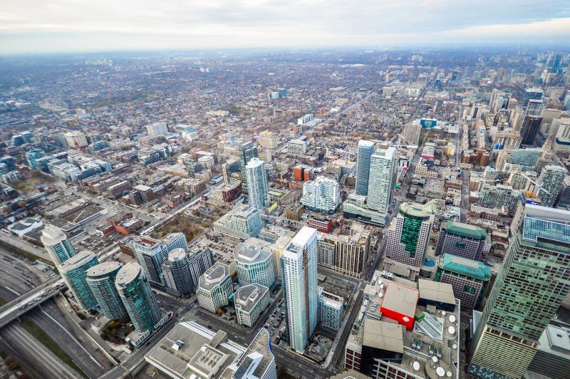 Toronto aerial view editorial image. Image of cityscape - 83797475