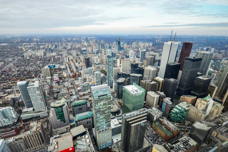 Toronto aerial view editorial photography. Image of dense - 83798272