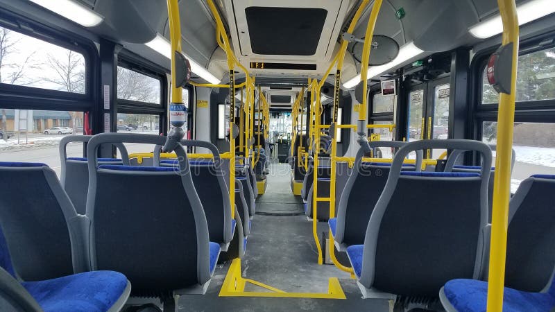 Toronto bus inside view stock photo. Image of train - 261706654