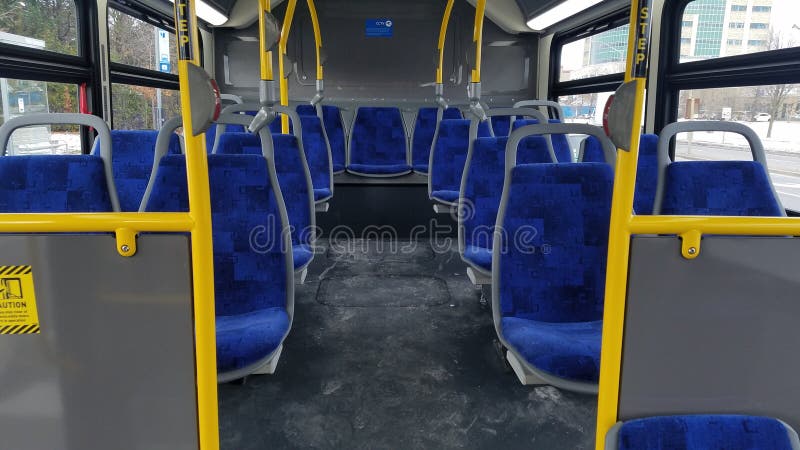 Toronto bus inside view stock photo. Image of night - 261706682