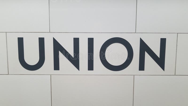 Union station sign inside editorial image. Image of metro - 246210185