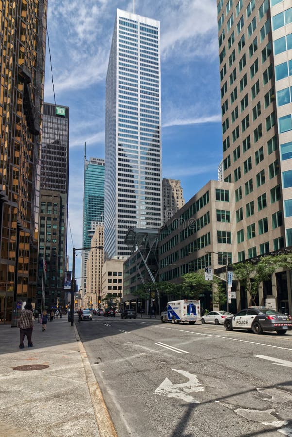 Toronto, Canada, Aug 5, 2022. the Commercial Towers Seen from Front and ...