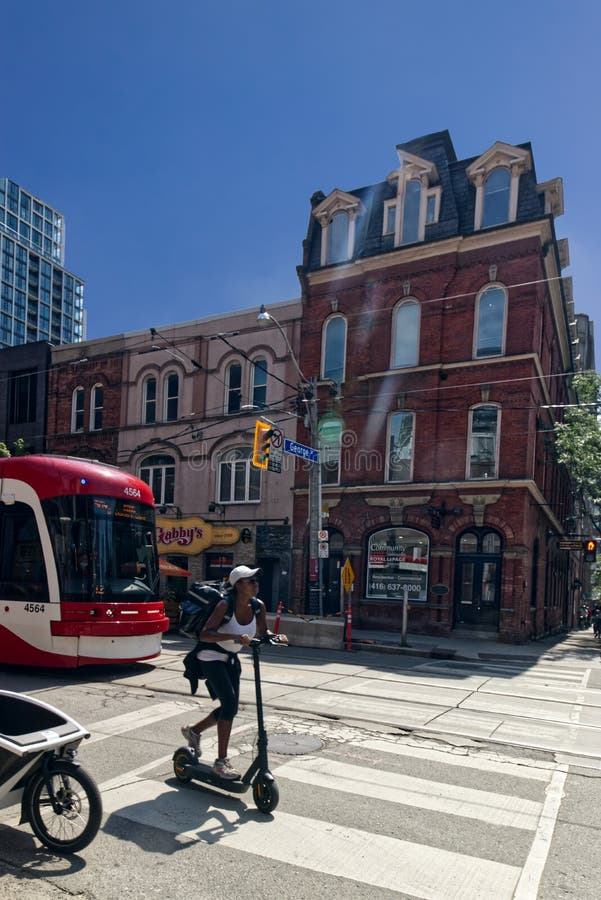 Toronto, Canada, Aug 5, 2022. Every Mode of Transport in Play in ...