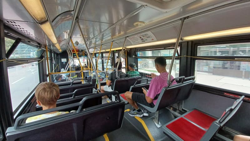 TTC bus inside view editorial photography. Image of 2023 - 286476472