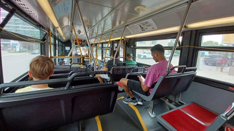 TTC bus inside view editorial stock photo. Image of train - 286476458