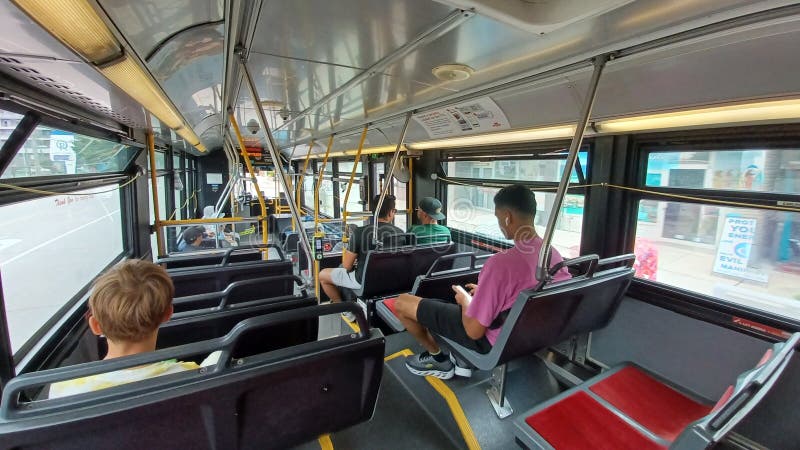 TTC bus inside view editorial photo. Image of transportation - 286476461