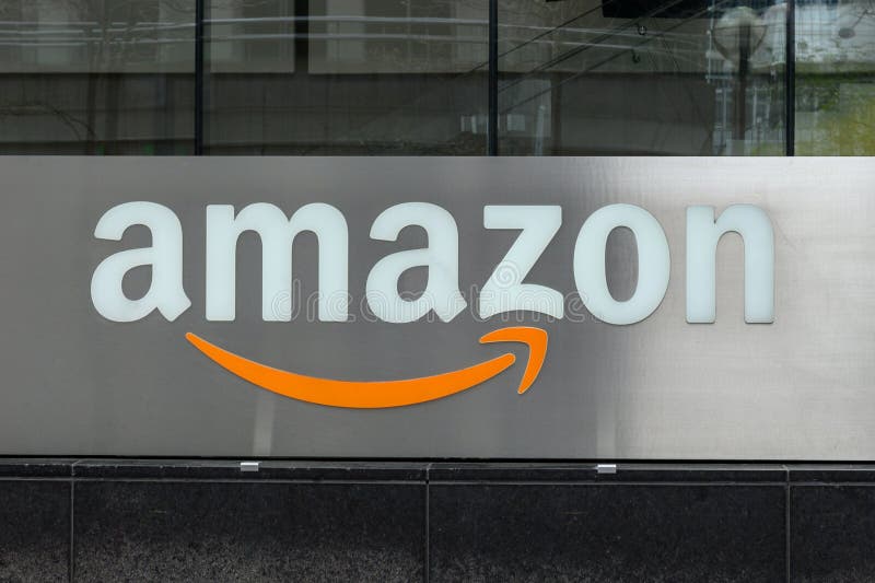 Amazon head office sign editorial photography. Image of ecommerce ...