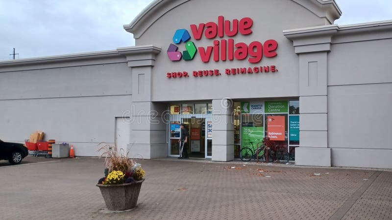 Value Village store sign editorial stock image. Image of charity ...