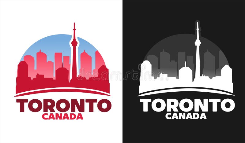 Toronto Canada with Building Silhouette Stock Vector - Illustration of ...