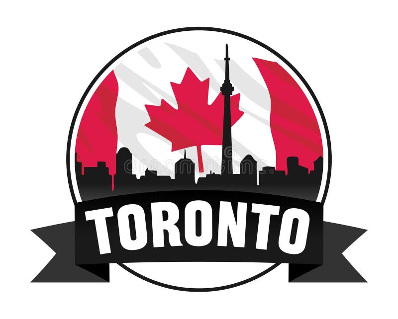 Toronto Canada with Building Silhouette Stock Vector - Illustration of ...