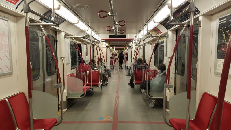 Toronto Subway Wagon Inside View Editorial Photography - Image of ...