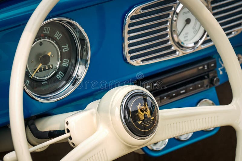 TORONTO, CANADA - 08 18 2018: Interior with Steering Wheel with Logo ...