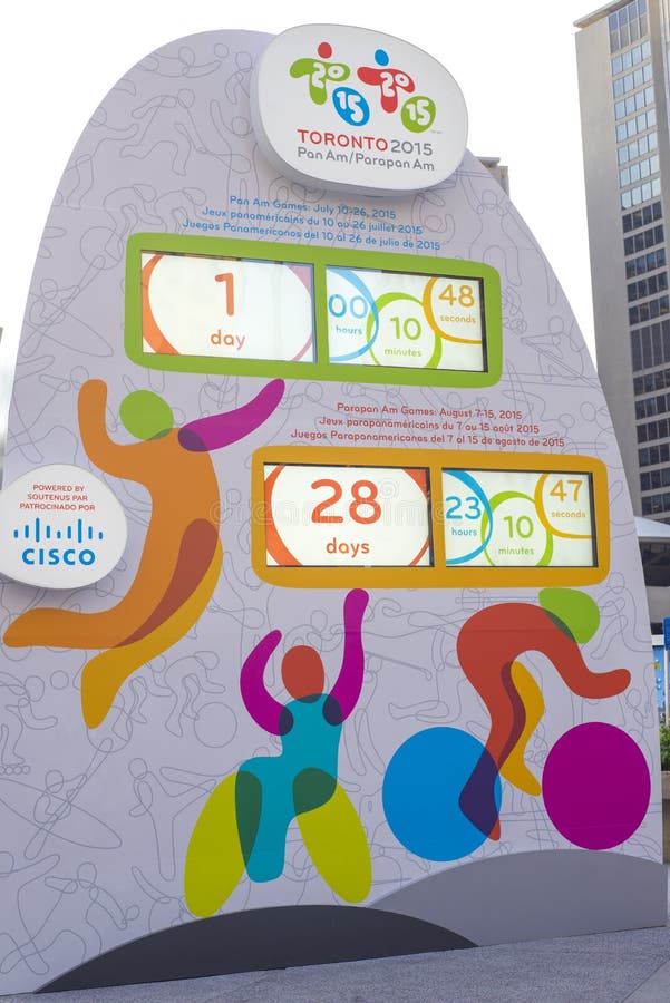 TORONTO,CANADA-JULY 9,2015: the Countdown Clock Marking the Time ...