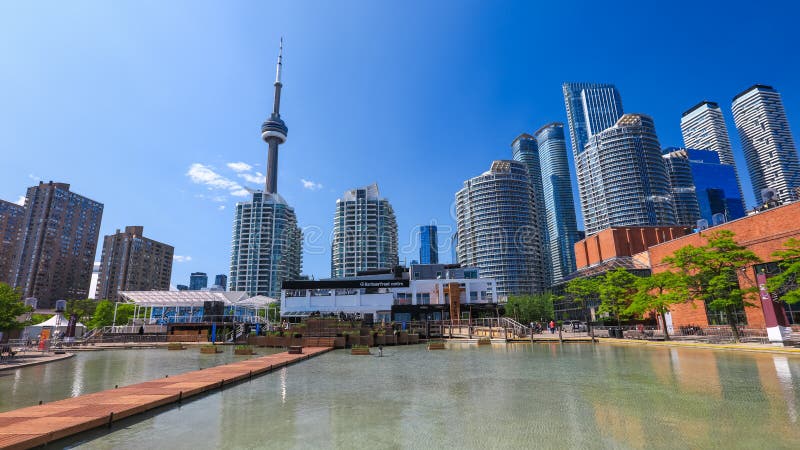 TORONTO, CANADA - JUNE 22. 2019: Toronto Harbor Front Center Formed In ...