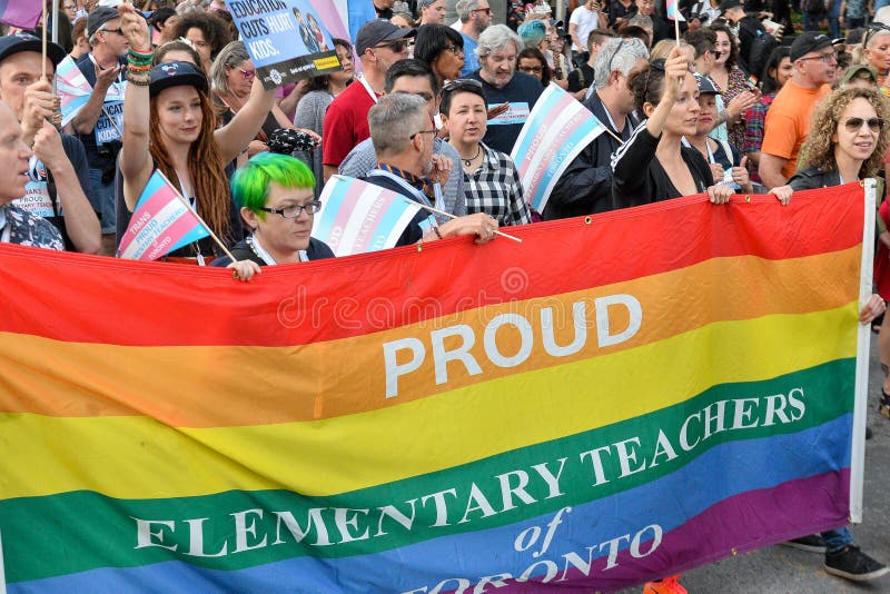 Trans March in Toronto editorial stock image. Image of people - 151551684