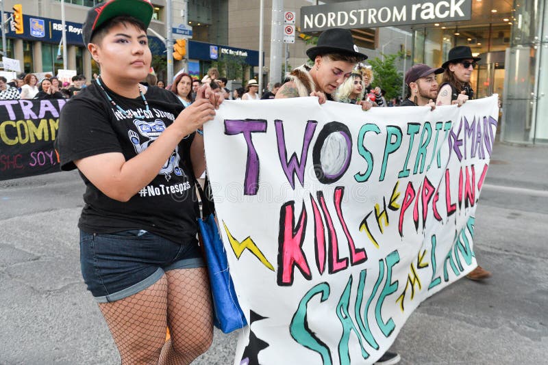 Trans March in Toronto editorial photography. Image of achievement ...