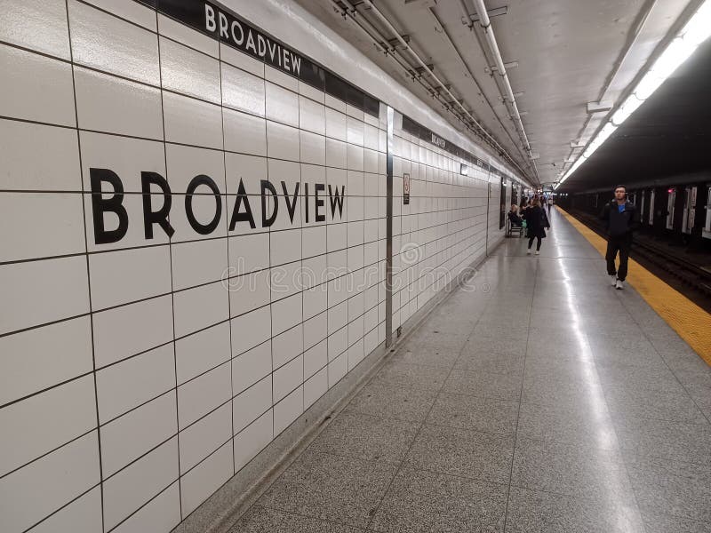 Broadview Subway Station Interior View Editorial Photo - Image of empty ...
