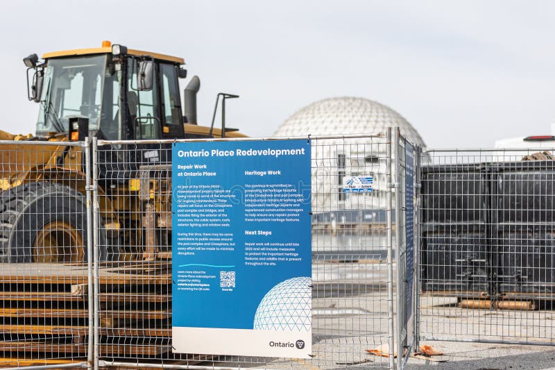 Redevelopment Construction Work Being Done at Ontario Place Editorial ...