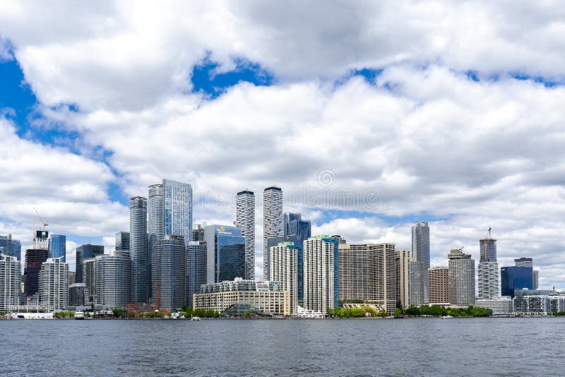 Toronto Skyline with Modern Tall Financial Buildings in the Background ...