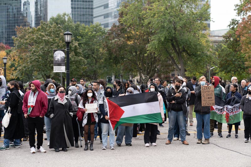 Toronto, Canada - 18 October 2023: a Mosaic of Determined Faces ...