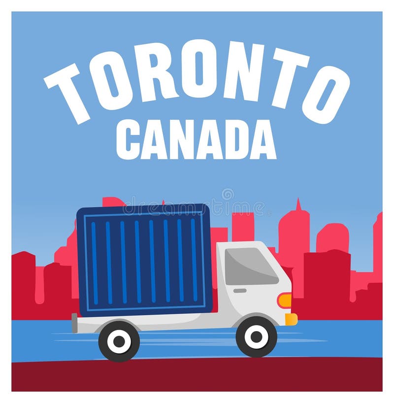 Toronto Canada with Silhouettes of City Buildings Stock Illustration ...