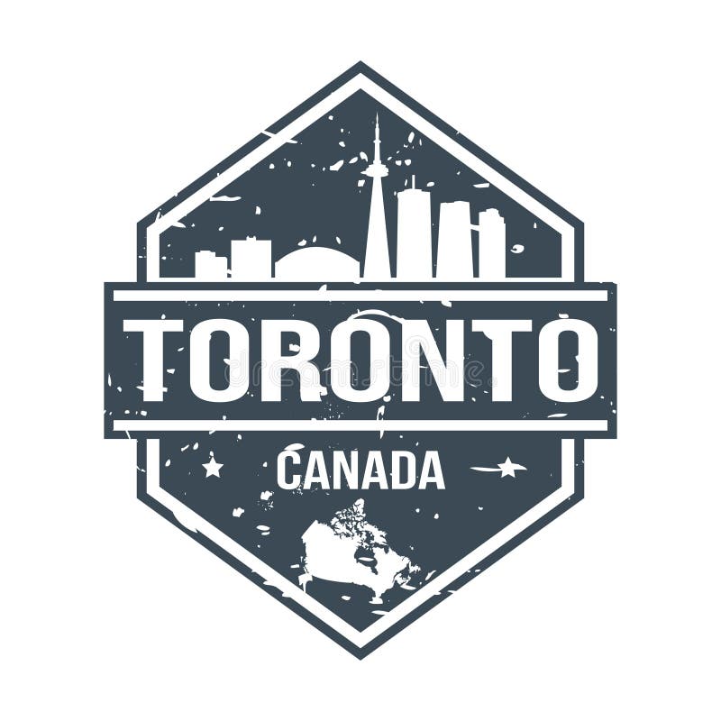 Toronto Canada Travel Stamp. Icon Skyline City Design Vector Editorial ...
