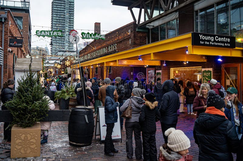 The Toronto Christmas Market at the Distillery District. Editorial ...