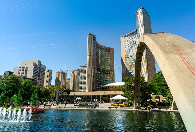 Toronto City Hall from Nathan Phillips Square Editorial Photography ...