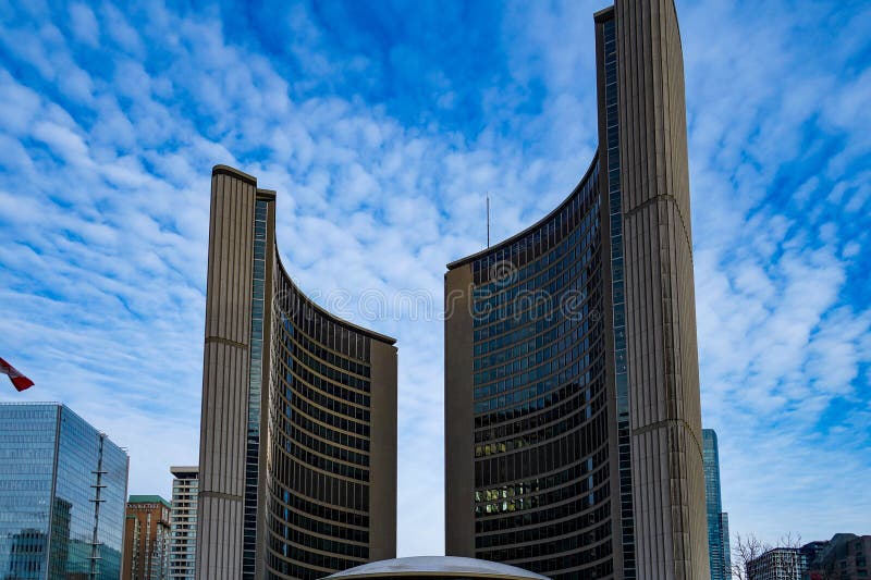 Toronto city hall and sky stock photo. Image of skyscrapers - 380105654