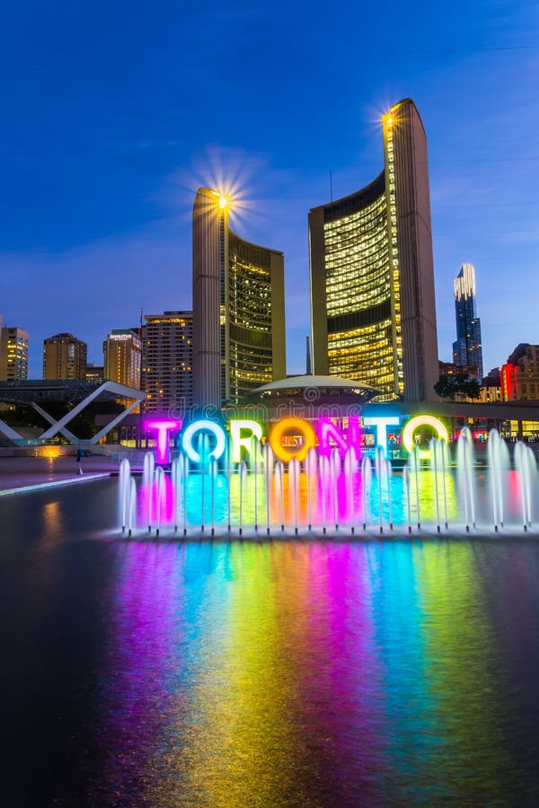 Toronto City Hall or New City Hall. Skating Rink Canada Editorial Image ...