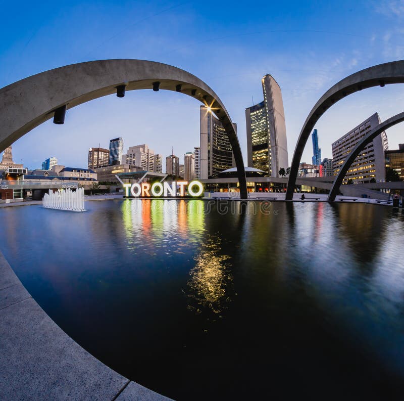 Toronto City Hall editorial photo. Image of morning, business - 76557251