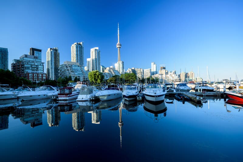 Toronto City Skyline, Ontario, Canada Stock Image - Image of business ...