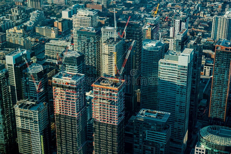 Toronto City Under Construction Editorial Image - Image of business ...