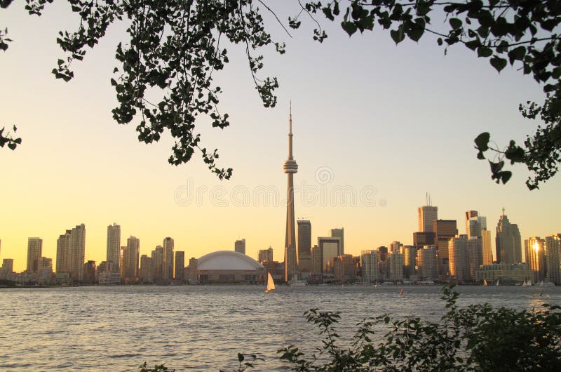 Toronto Cityscape from Central Island Stock Photo - Image of ontario ...