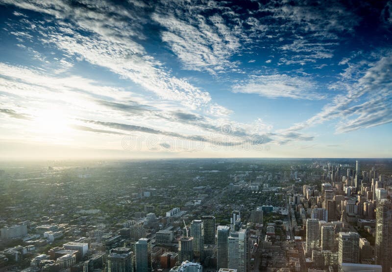Toronto cityscape stock image. Image of silhouette, residential - 115285049