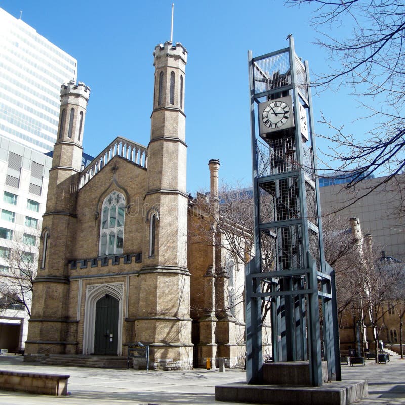 Toronto Clock Near Church of the Holy Trinity 2010 Stock Image - Image ...