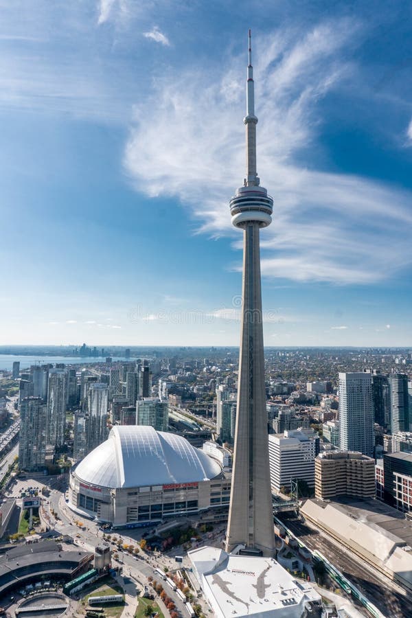 Toronto CN Tower Skyline View Editorial Image - Image of canada ...