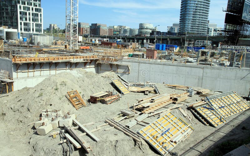 Toronto Construction Area editorial stock photo. Image of modern - 25751638