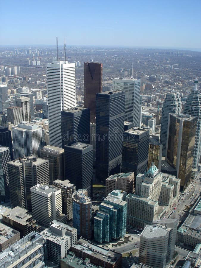 Toronto Downtown High Angle Cityscape Stock Image - Image of skyscraper ...