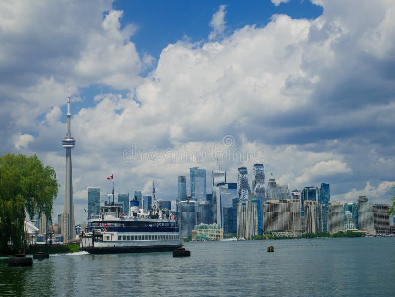 Toronto downtown landscape editorial stock photo. Image of colorful ...