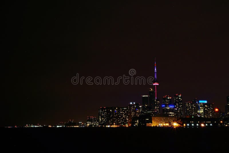 Toronto Downtown Night Sence Stock Photo - Image of night, beautiful ...