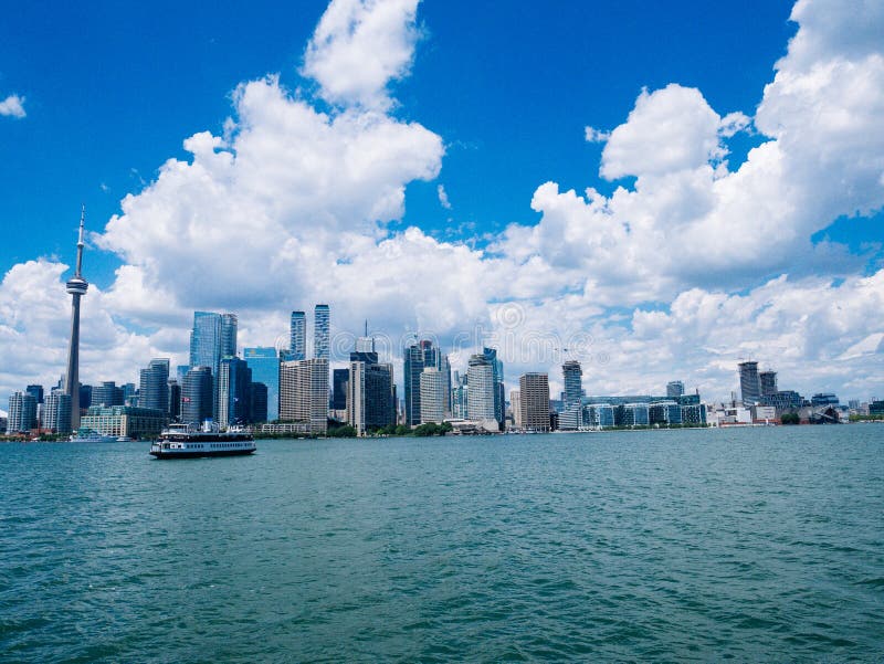 Toronto Waterfront Landscape Stock Image - Image of corporate, airplane ...
