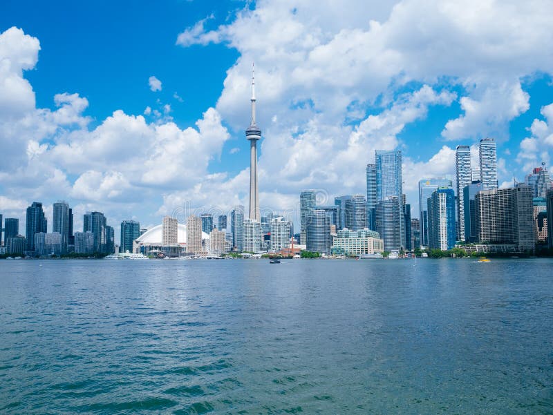 Toronto Waterfront Landscape Stock Image - Image of lake, building ...