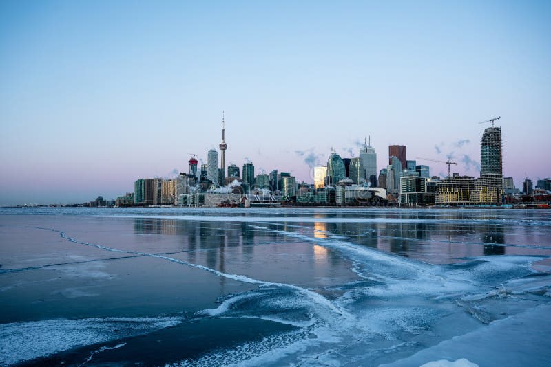Toronto Durante Um Inverno Extremo Imagem de Stock Editorial - Imagem ...